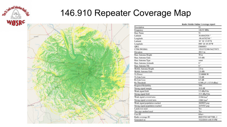 SLSRC Repeater Coverage Maps – St. Louis & Suburban Radio Club – W0SRC